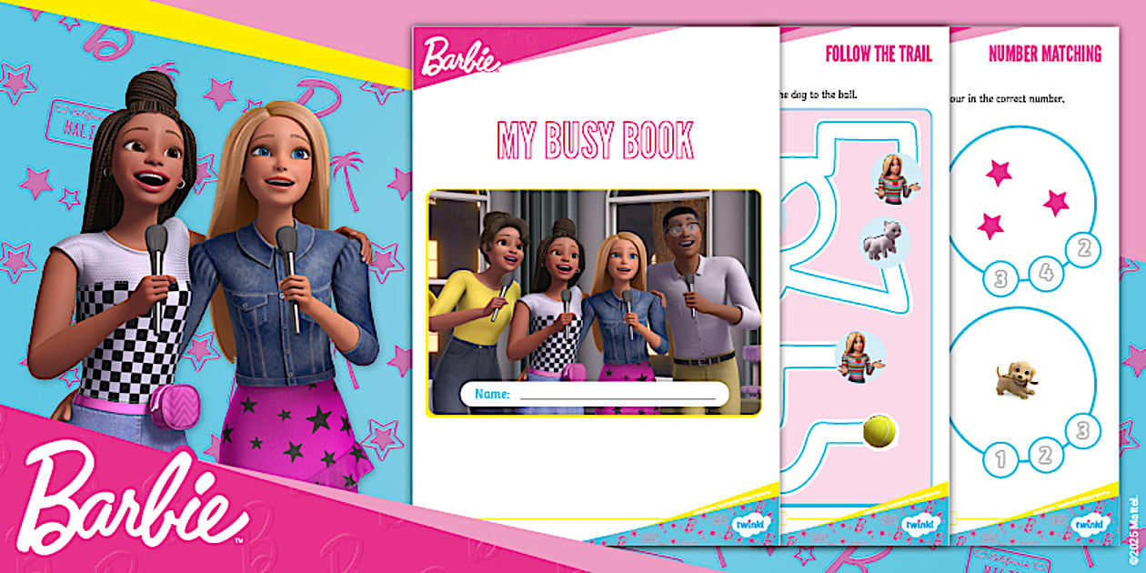 Barbie Busy Book - Activities for Ages 2-5 | Teacher-Made