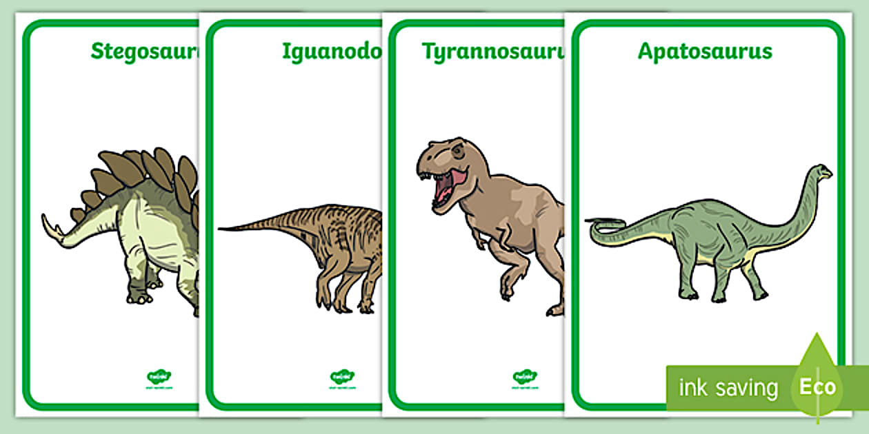 Editable Dinosaur Display Posters (teacher made) - Twinkl