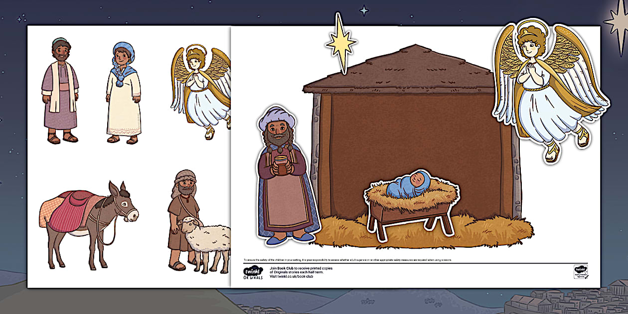 The Nativity Cut-and-Stick Activity (teacher made) - Twinkl
