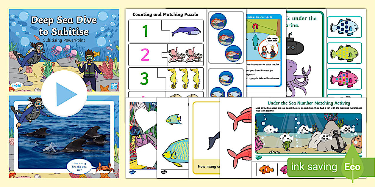 👉 EYFS Nursery Maths Activity Pack: Under the Sea
