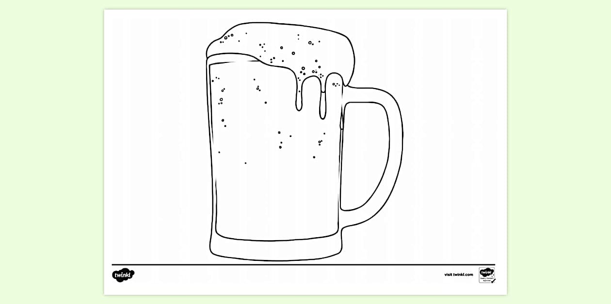 Beer Colouring Sheet | Colouring Sheets (Teacher-Made)