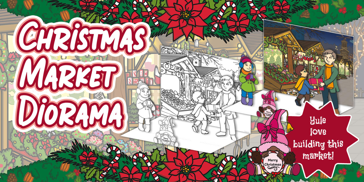 Christmas Market Diorama Craft