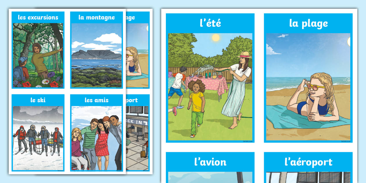 French Holiday Vocabulary Flashcards (teacher made) - Twinkl