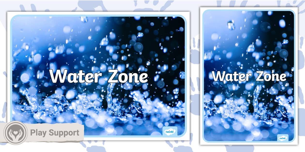 Water Zone Play for All Ages Photo Display Poster - Twinkl