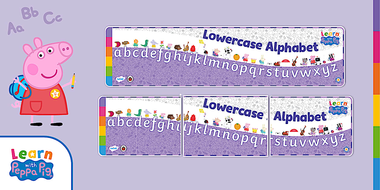 FREE! - Peppa Pig: Lowercase Alphabet Banner (Teacher-Made)