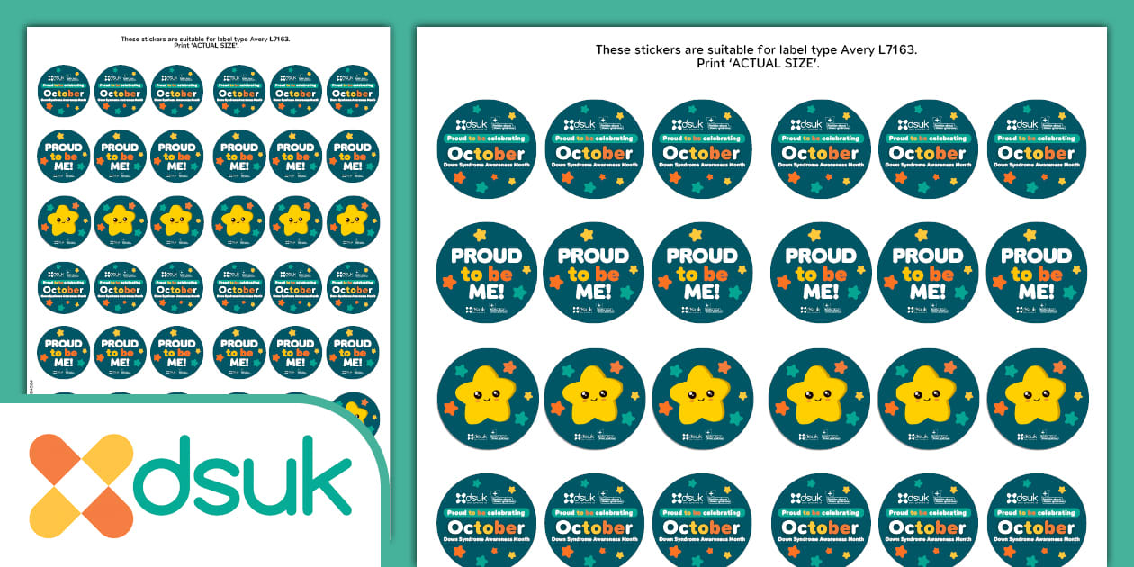 Down Syndrome UK: Awareness Month Stickers
