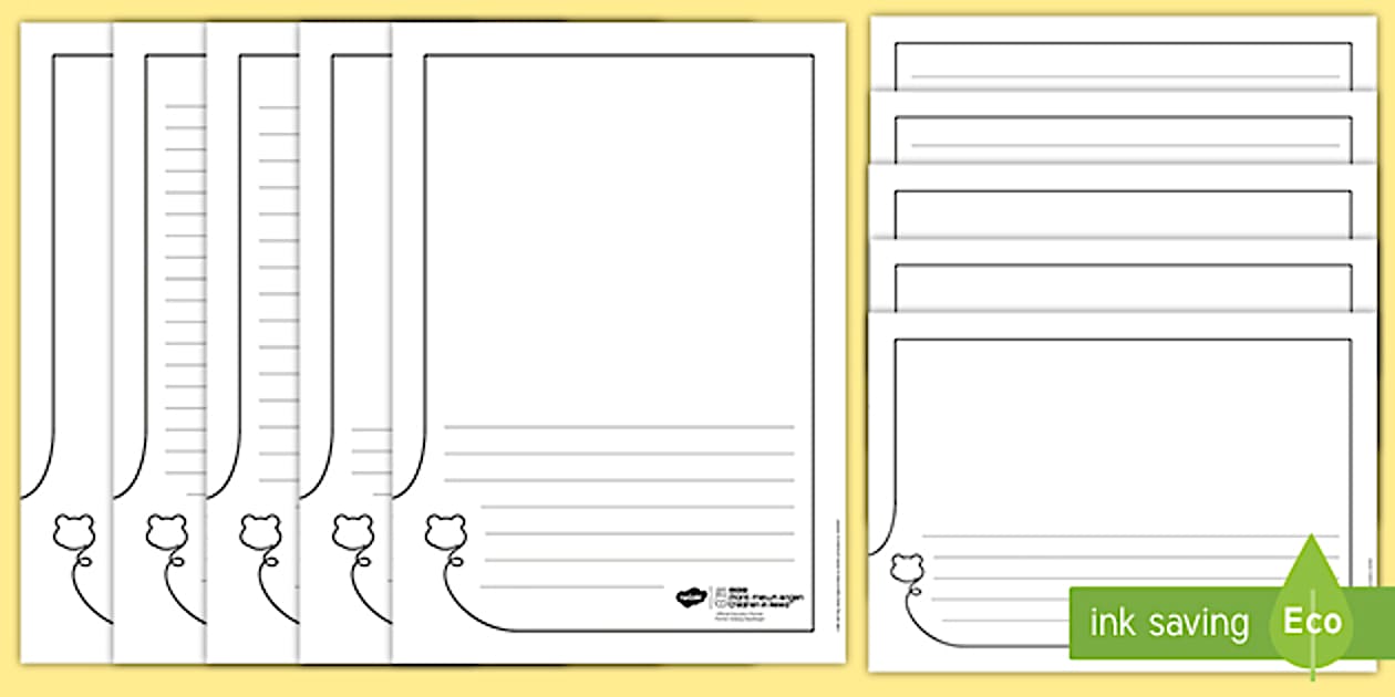 Pecyn Borderi Tudalen Pudsey BBC Plant Mewn Angen - Twinkl