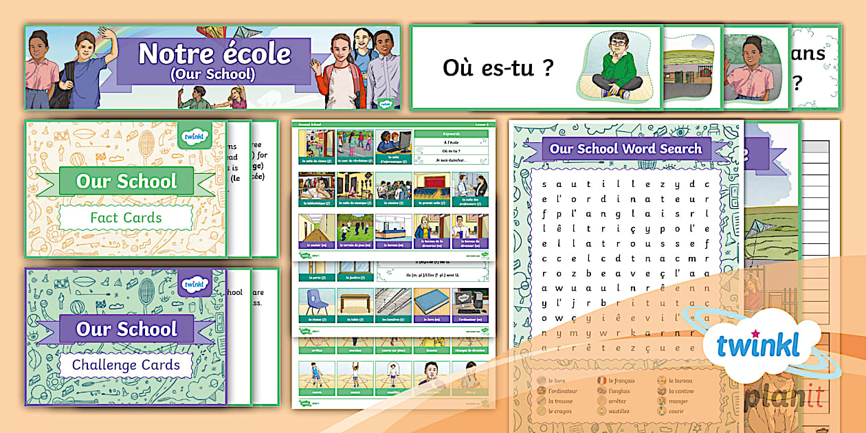 French: Our School Year 3 Additional Resources - Twinkl