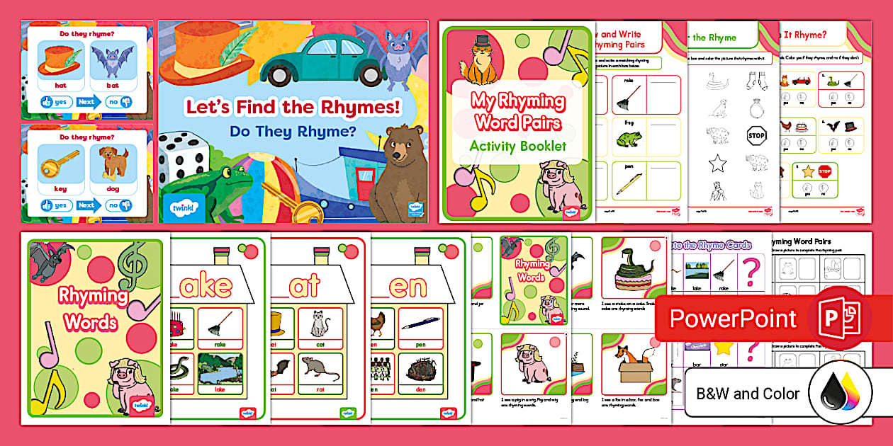 Lesson Rhyme Words | ELA Resource | Twinkl USA - Twinkl