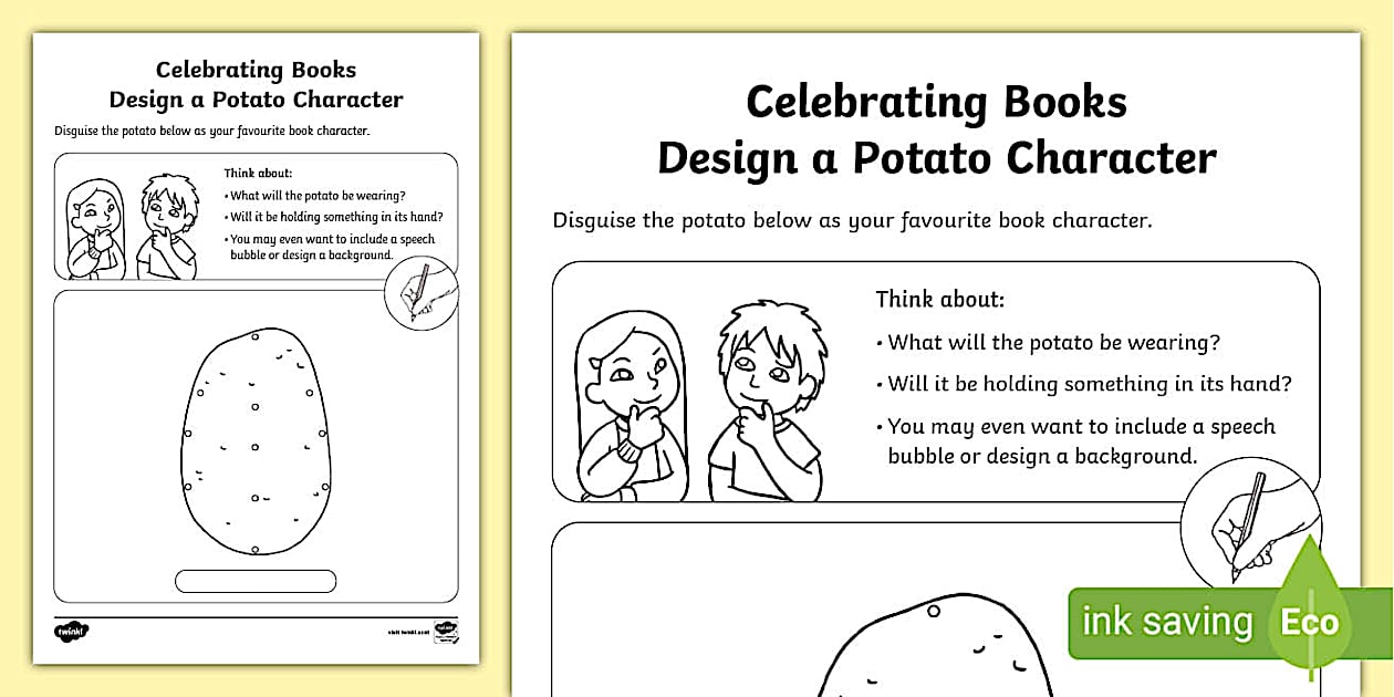 Celebrating Books Potato Character Activity - Twinkl
