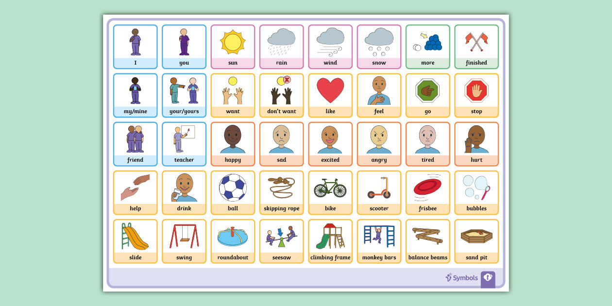 Twinkl Symbols: Playground Communication Board - Twinkl