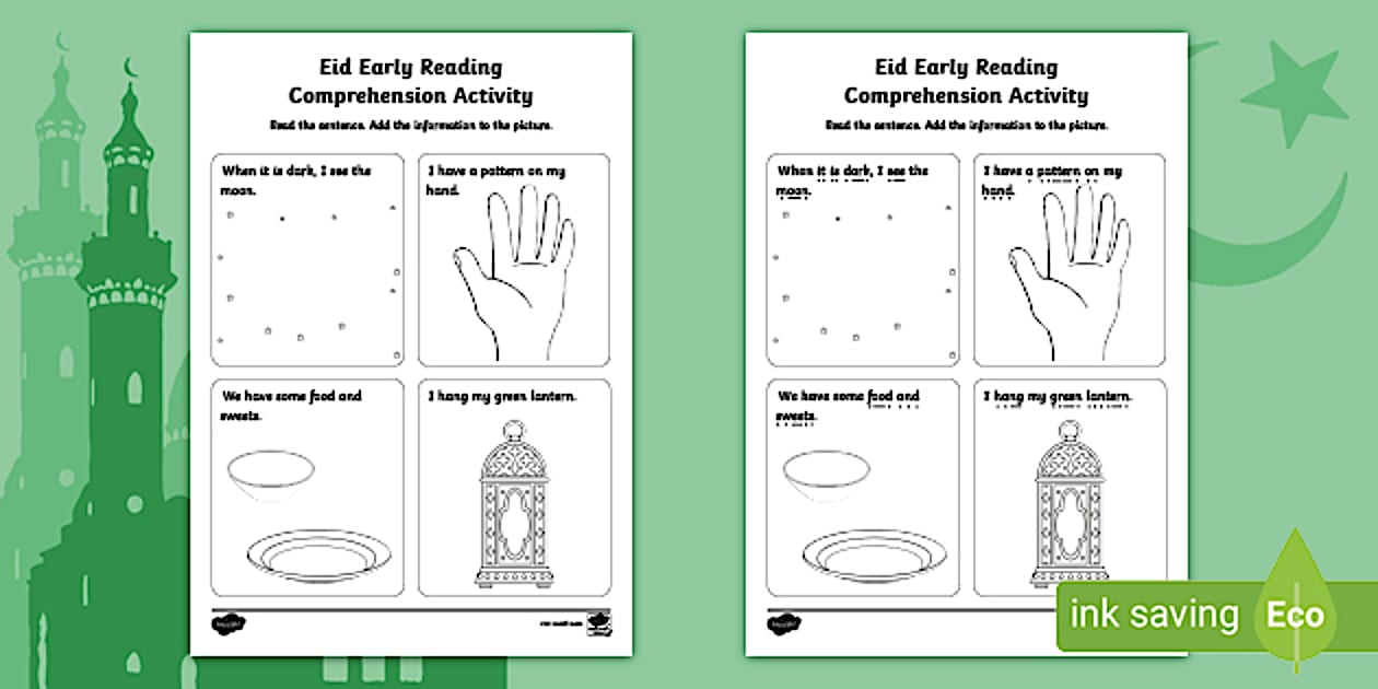 Eid EYFS Reading Comprehension Activity (teacher made)