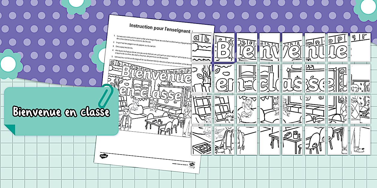 * NEW * Art collaboratif : Bienvenue en classe - Twinkl