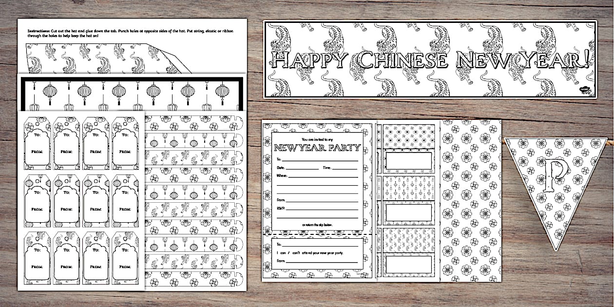 Chinese & Lunar New Year Colouring | Twinkl Party