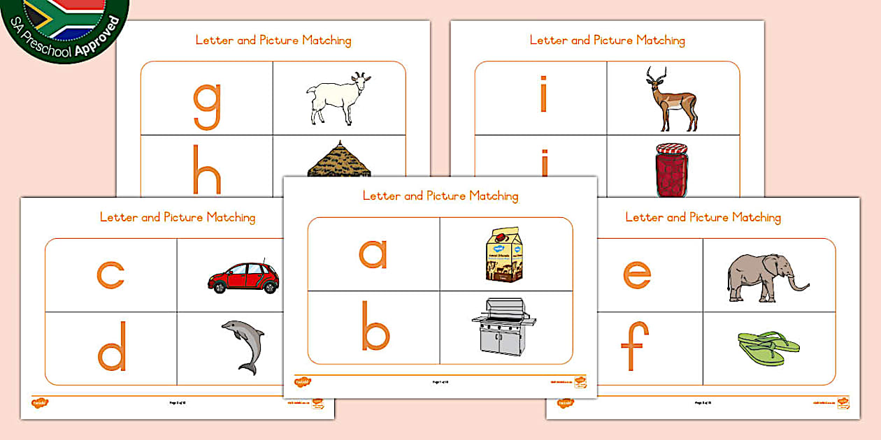 Preschool Literacy Letter and Picture Match Activity Pack