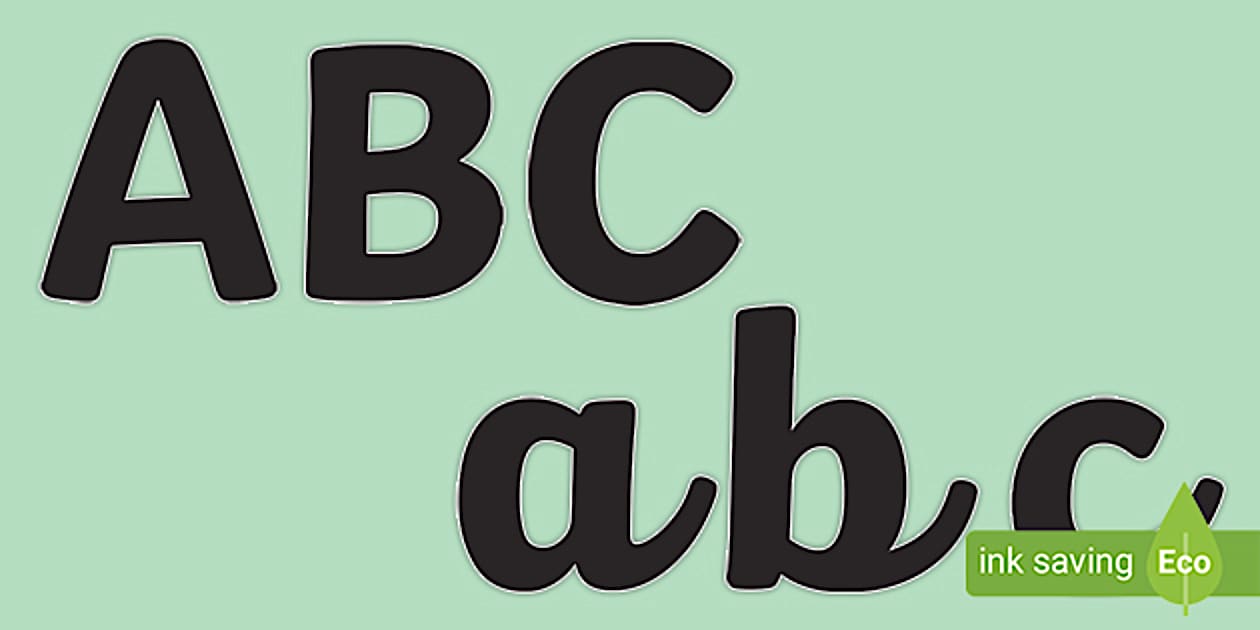 Editable Precursive Black Display Lettering (teacher made)