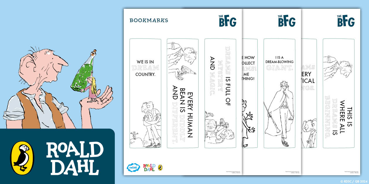 FREE! - The BFG: Colouring Bookmarks - Twinkl