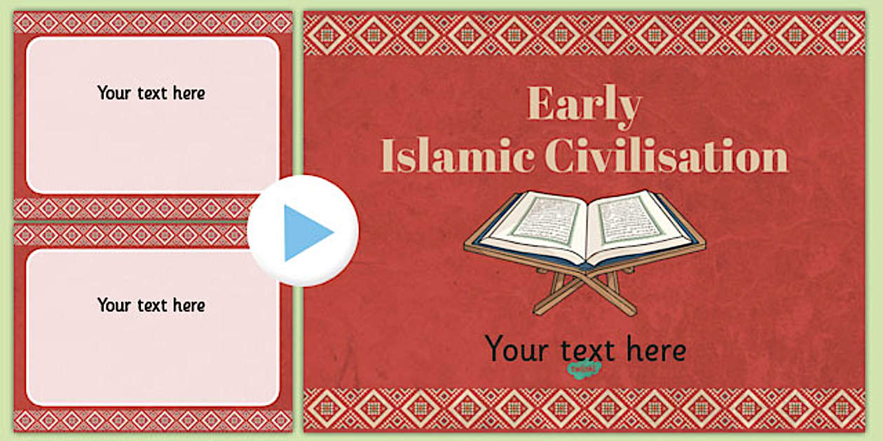 Early Islamic Themed PowerPoint Template - Twinkl