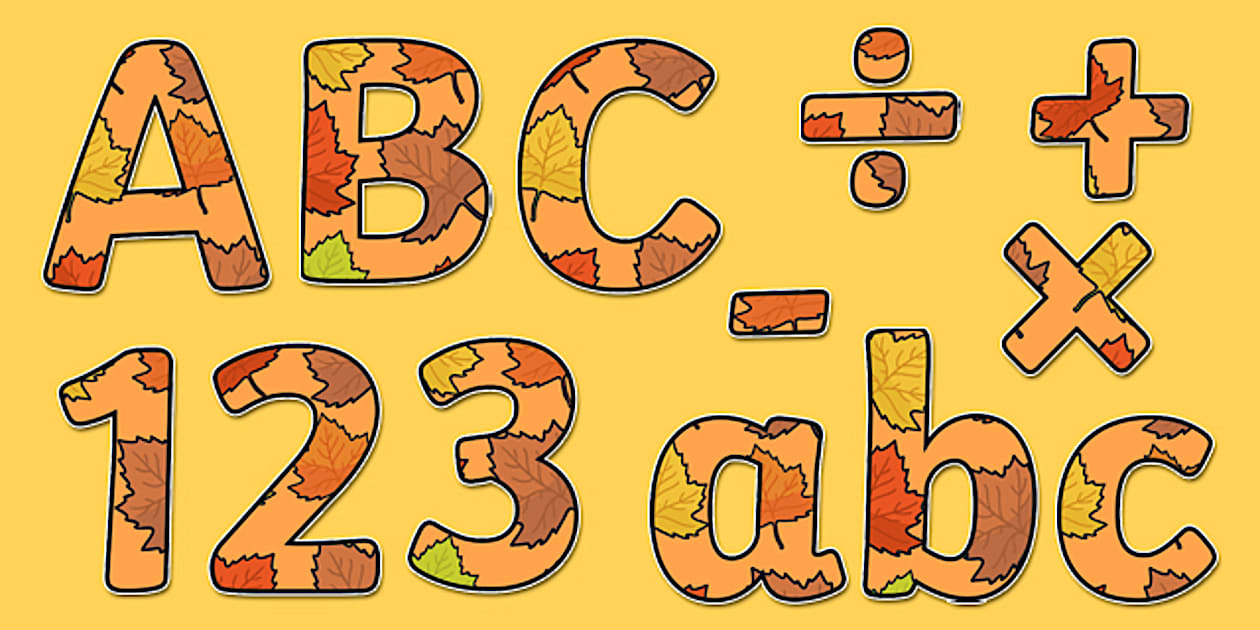 Autumn Themed Display Lettering (teacher made) - Twinkl