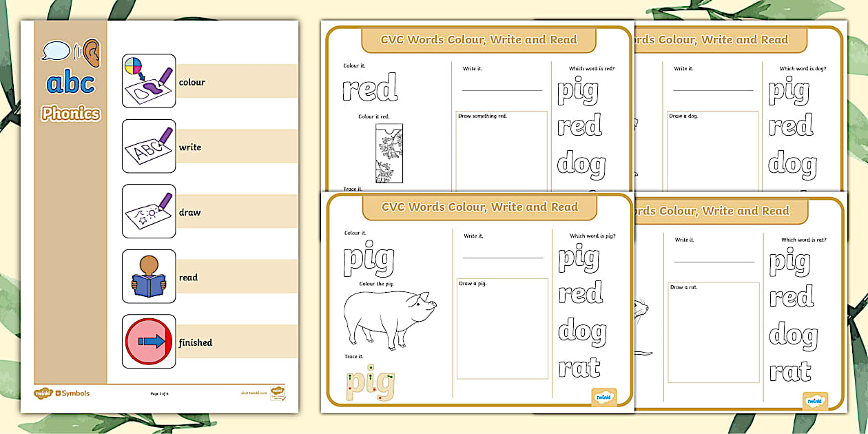 SEND Structured Steps Chinese New Year CVC Words Colour, Write and Read