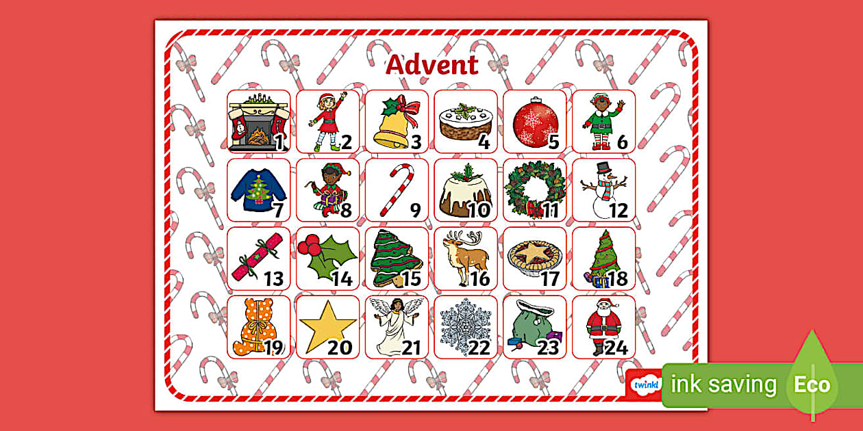 Advent Display Poster (teacher made) - Twinkl