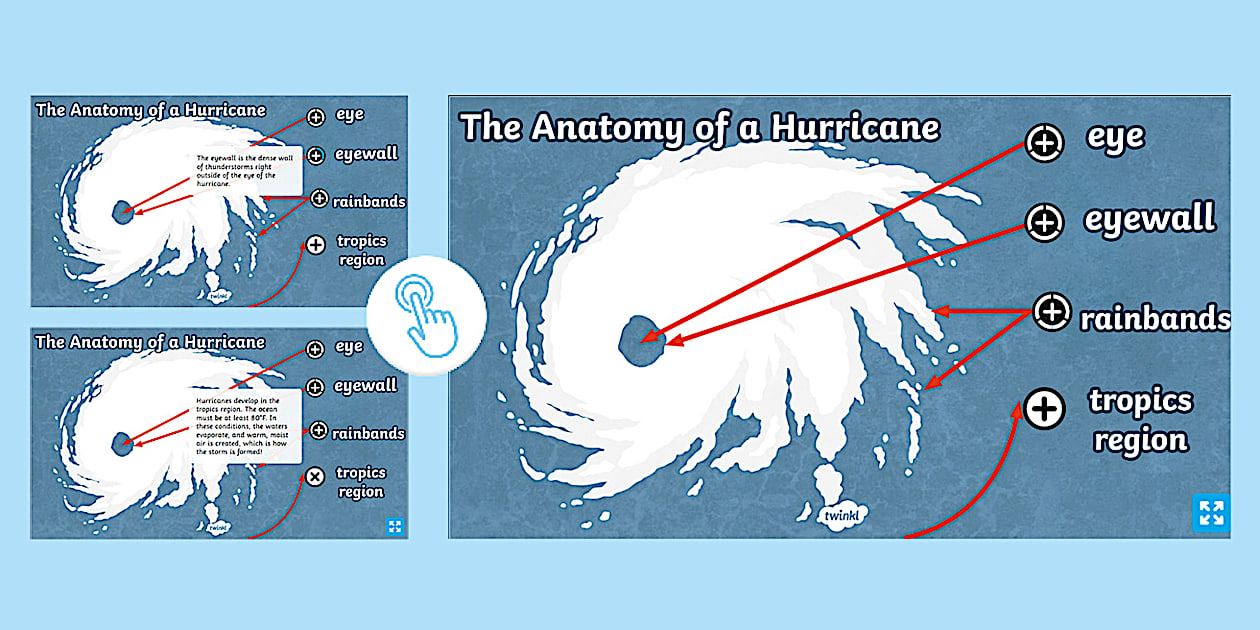 The Anatomy of a Hurricane Click and Learn Digital Picture for 3rd-5th ...
