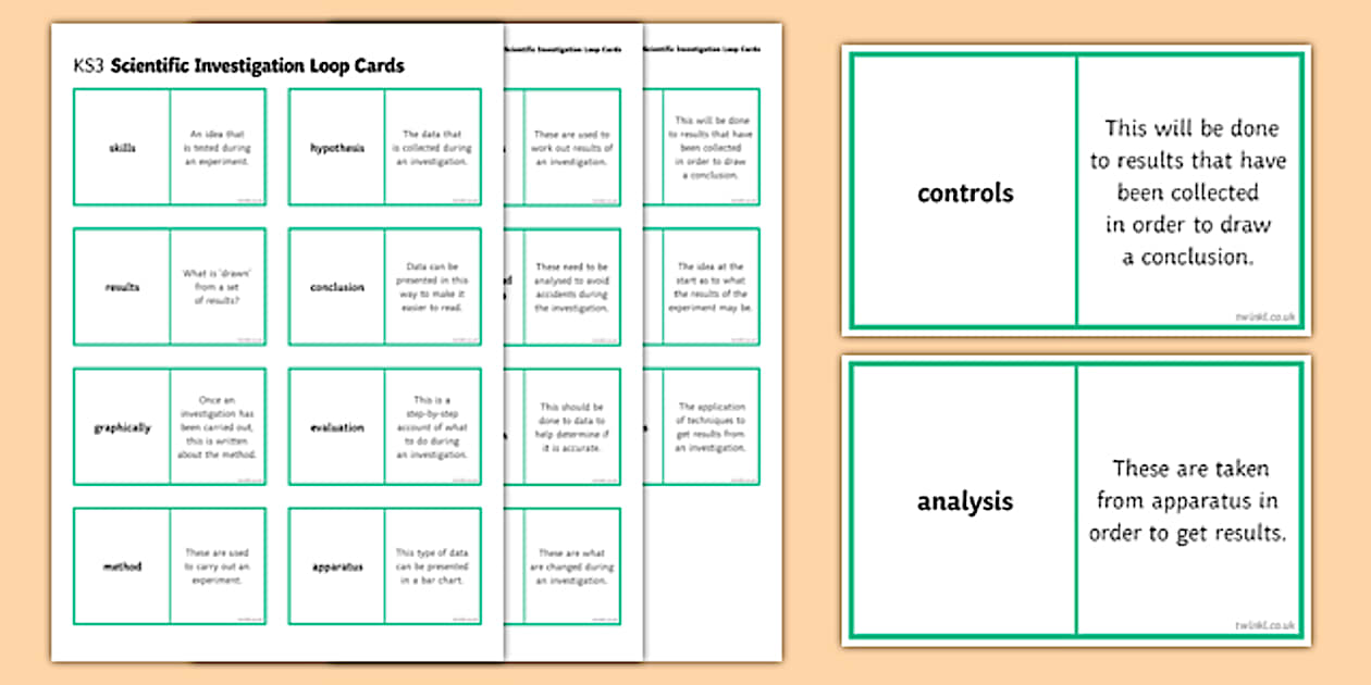 Scientific Investigation Loop Cards (Teacher-Made) - Twinkl