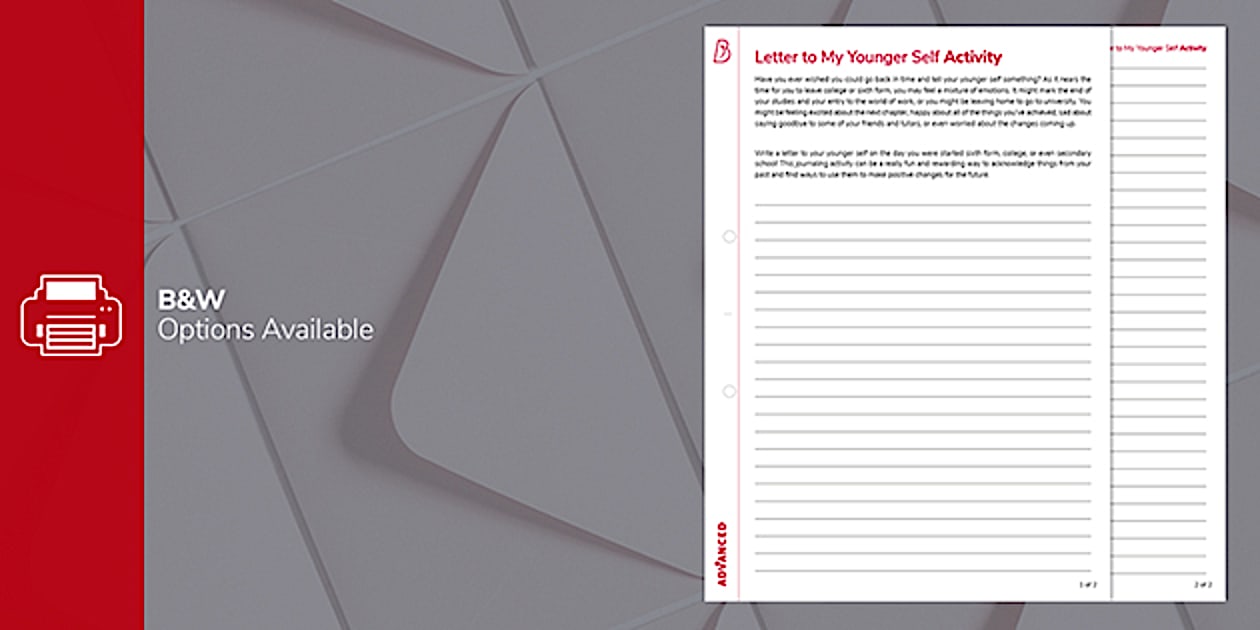 Letter to My Younger Self | Leavers' Resources | Beyond