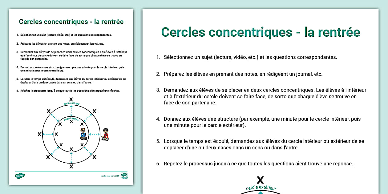 Cercles concentriques - la rentrée (Teacher-Made) - Twinkl