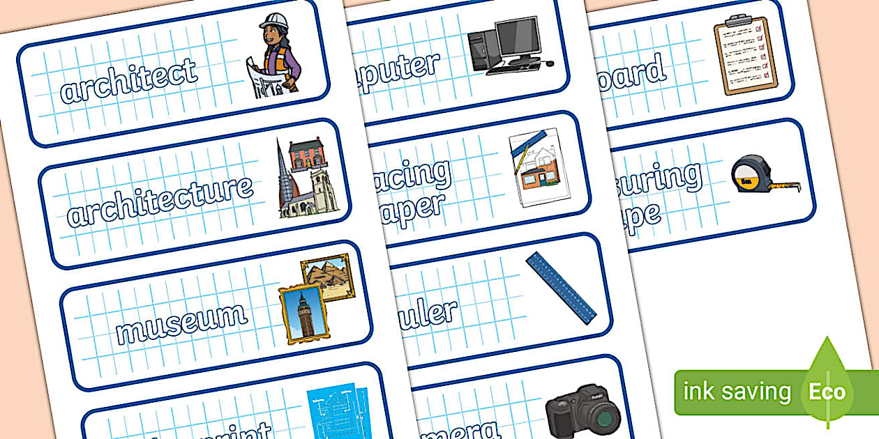 Architects Office Role Play Labels (teacher made) - Twinkl