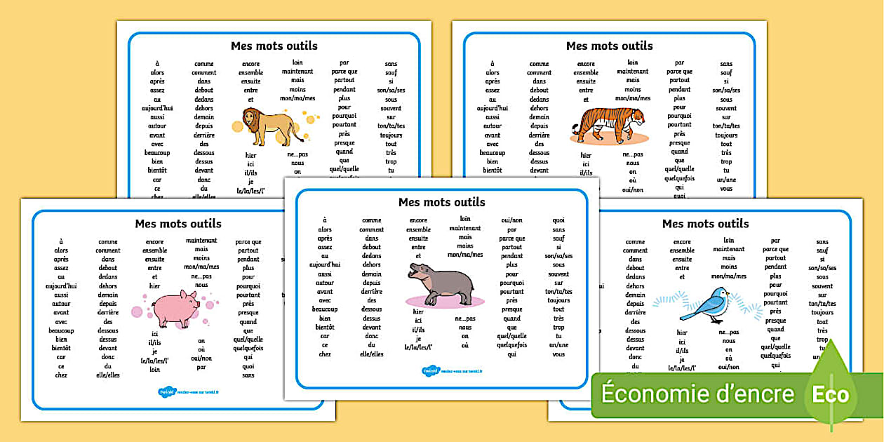 Sous-main : Les mots outils