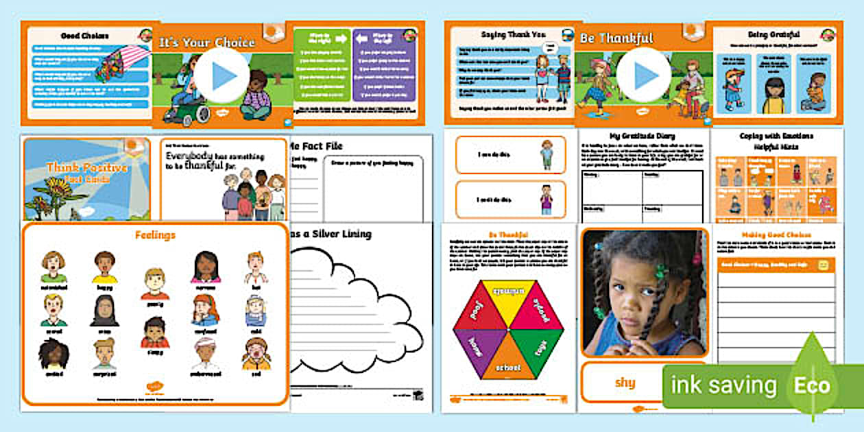 PSHE: KS1 Think Positive - Unit Pack (Teacher-Made) - Twinkl