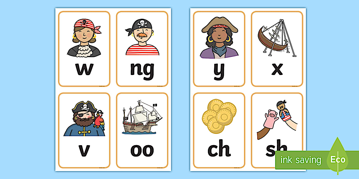 Pirate Theme Phonics Working Wall (teacher made) - Twinkl