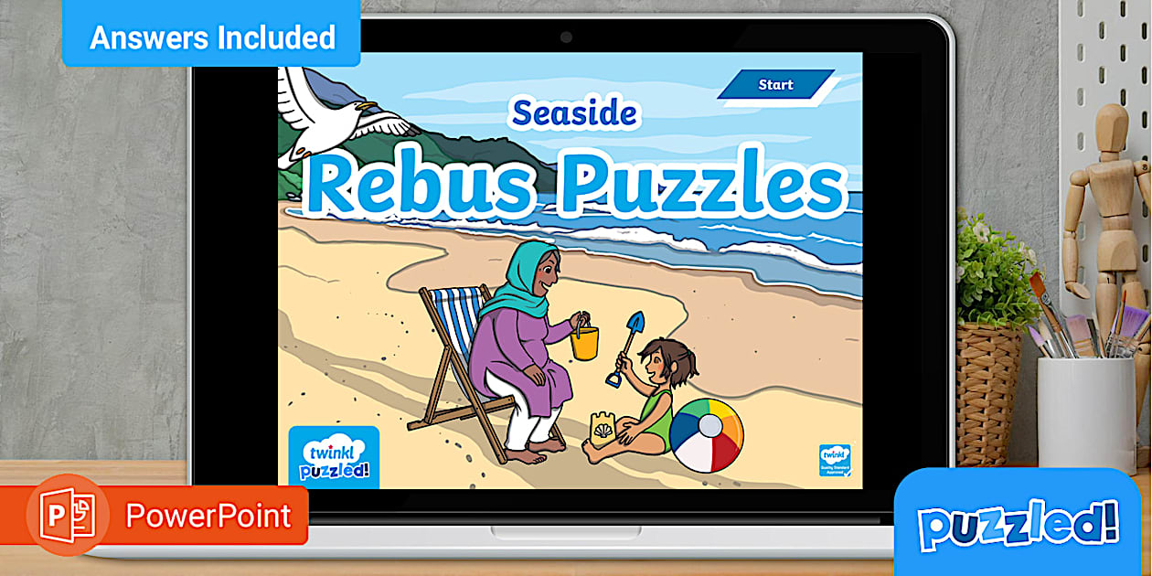 Fun Seaside Rebus Puzzles PowerPoint - Twinkl - Kids Puzzle