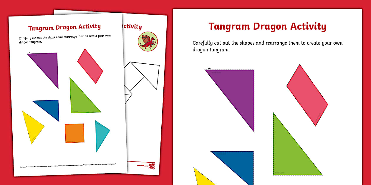 👉 Dragon Tangram Puzzle Activity (teacher made) - Twinkl