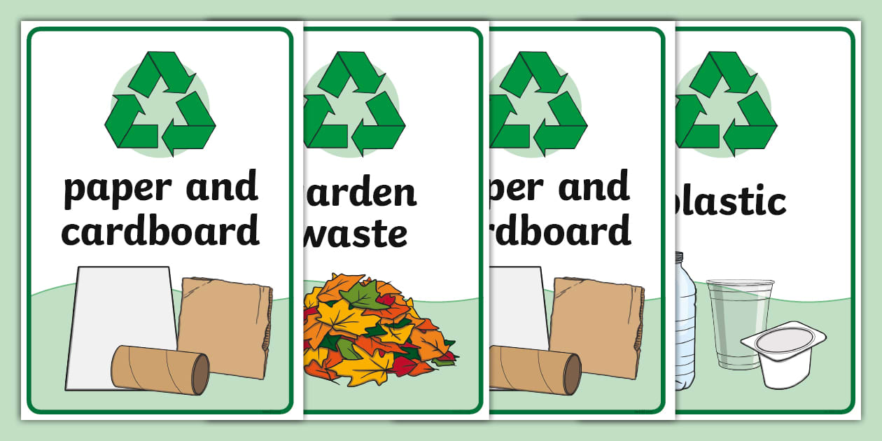 Recycling Bin Posters | Twinkl (teacher made) - Twinkl
