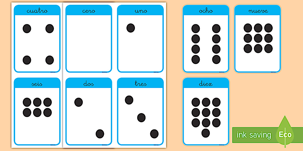 Tarjetas educativas: Los números - 0-10 - Twinkl