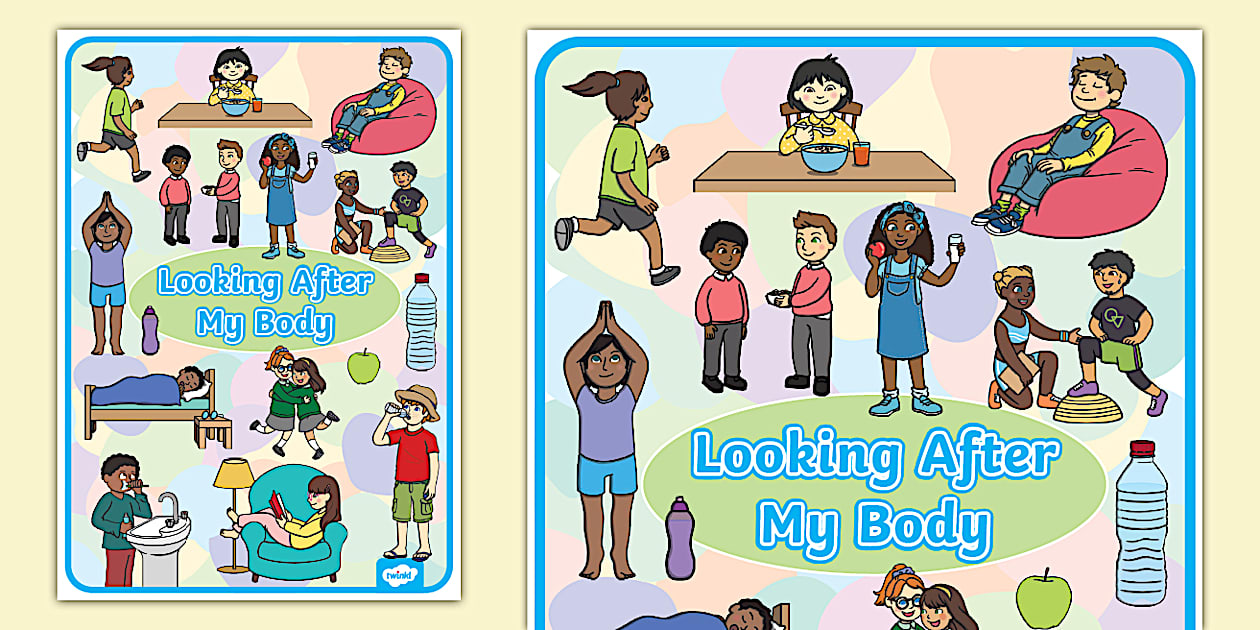 Looking After My Body Display Poster (teacher made) - Twinkl