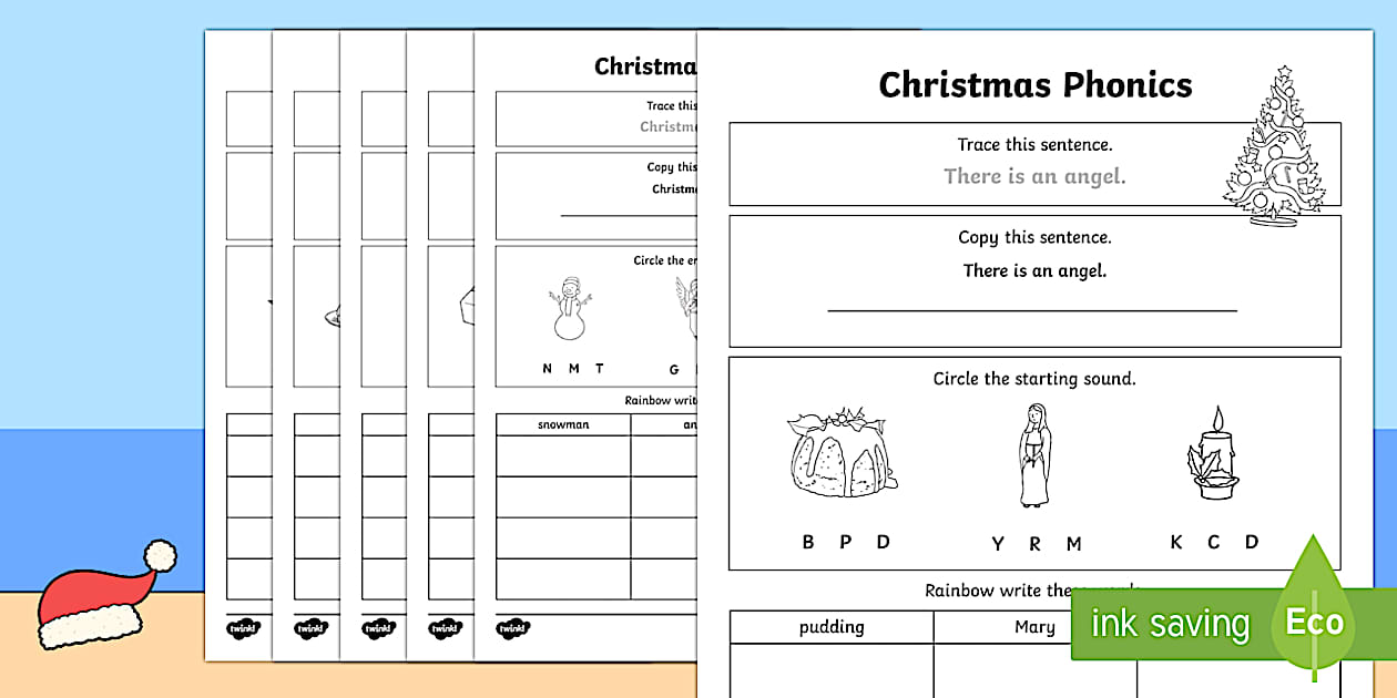 Christmas Phonics Worksheets | F-2 | English Resources