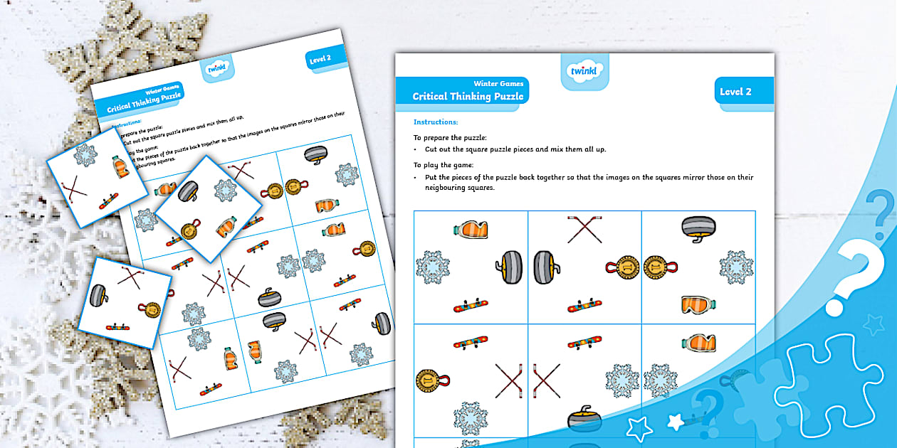 Winter Games Critical Thinking Puzzle - L2 (Teacher-Made)
