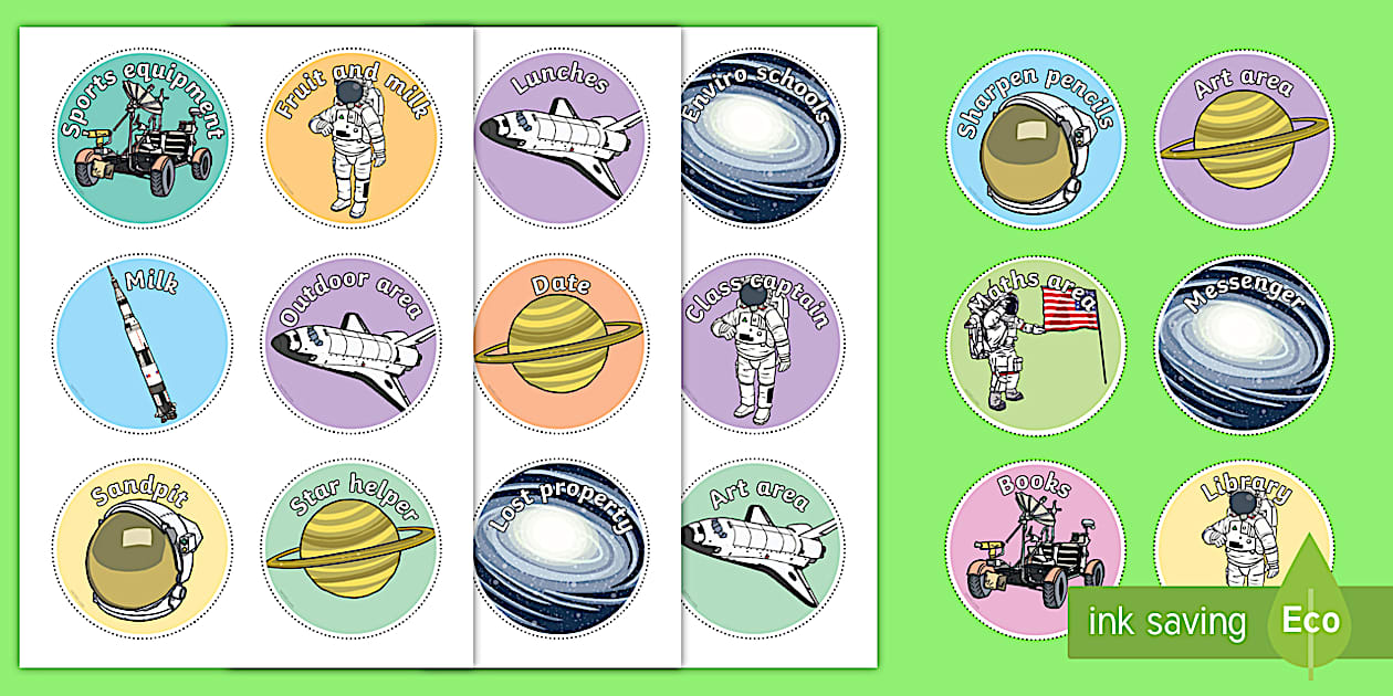 Space Job Labels