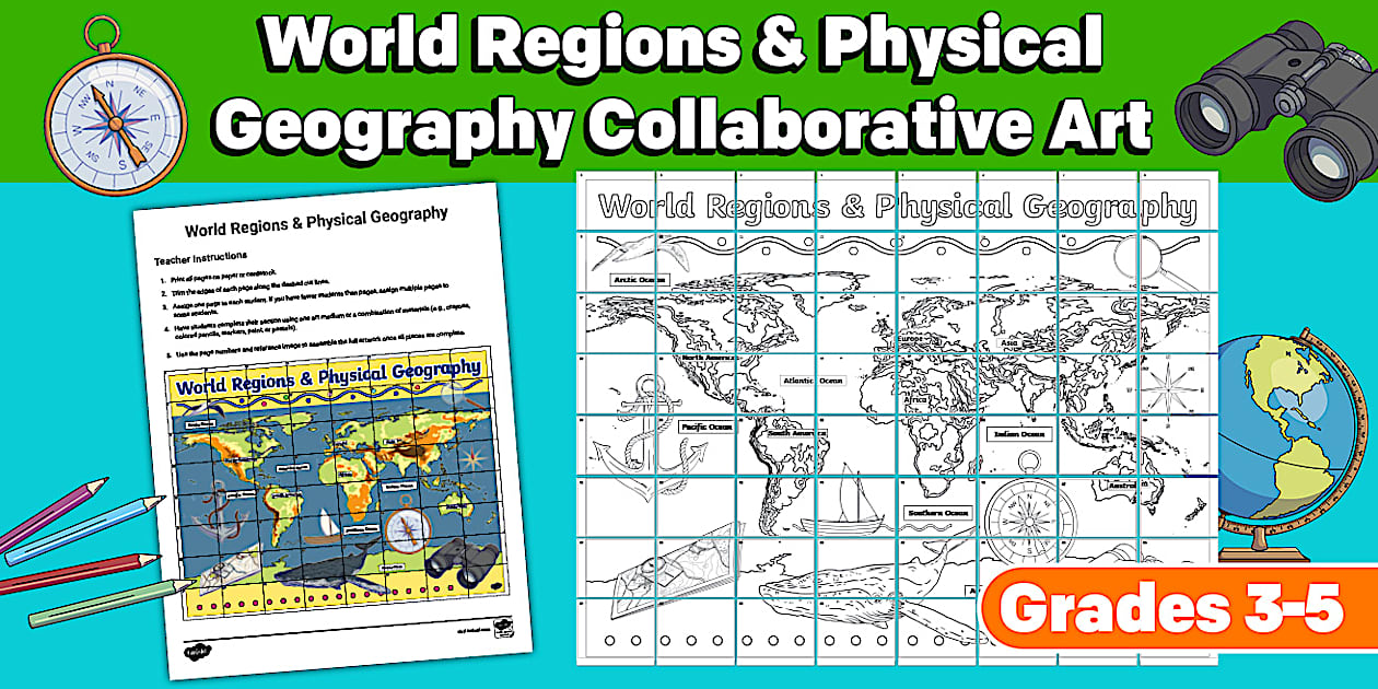 World Regions and Physical Geography Collaborative Art Pack