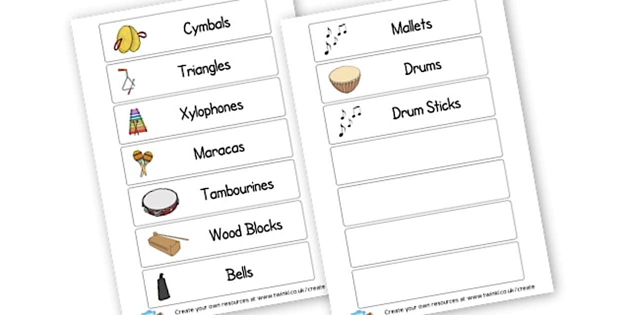 Music Labels (Teacher-Made) - Twinkl