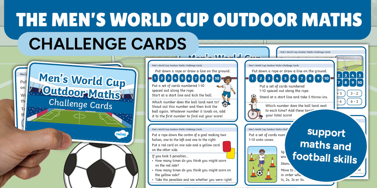 Men's World Cup First Level Outdoor Maths Challenge Cards
