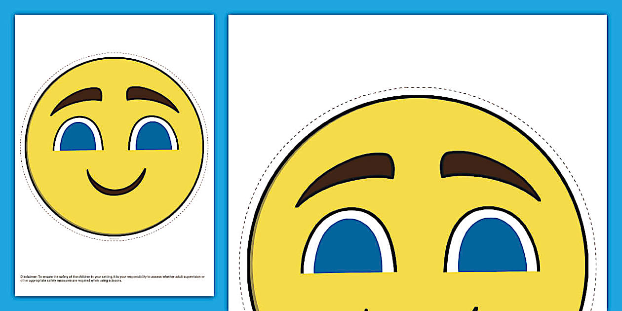 Smile Emoticon Cut-Out (teacher made) - Twinkl