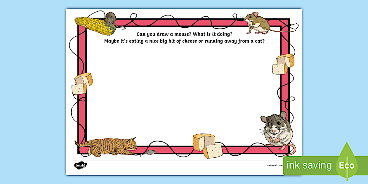 Mouse Drawing Prompt Worksheet | Art | Drawing | Twinkl KS1