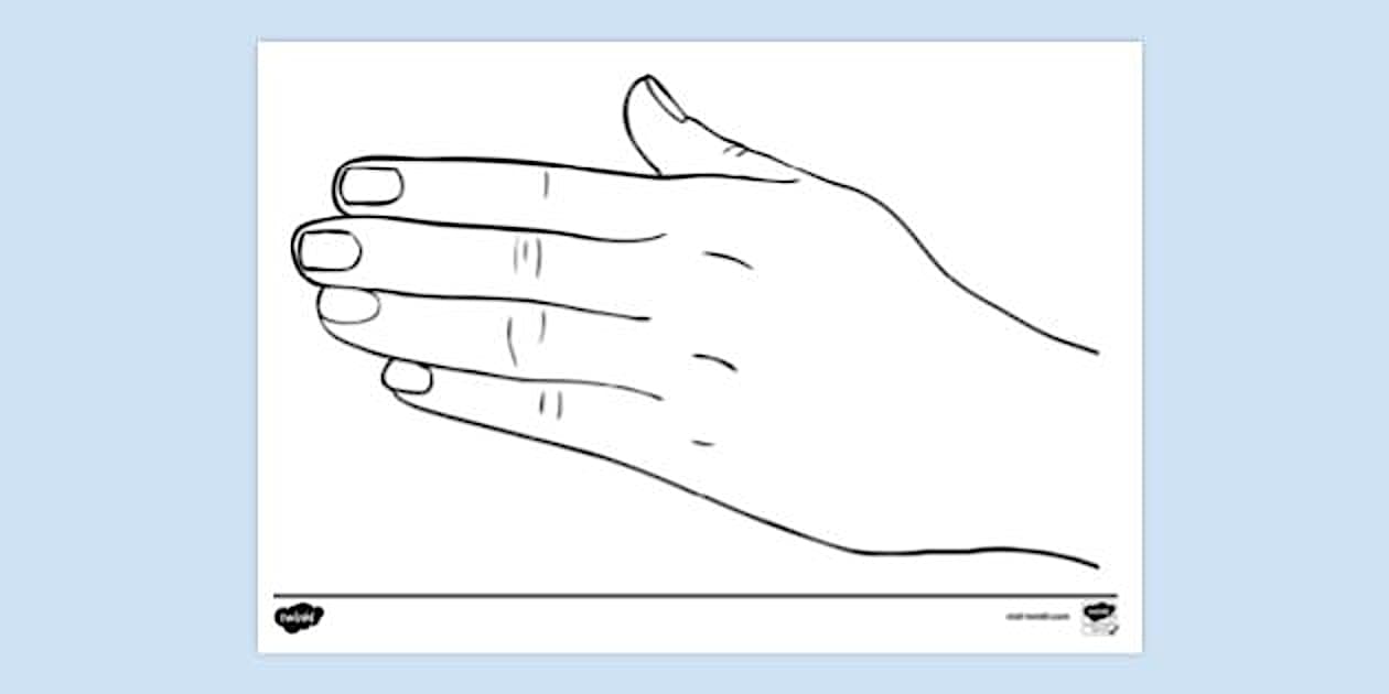 Back of Hand Colouring | Colouring Sheets - Twinkl