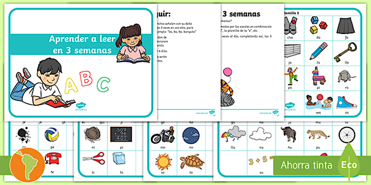 Editable Método didáctico: Aprender a leer en 3 semanas