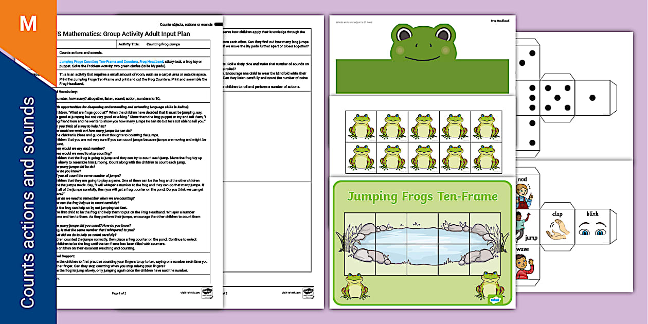 EYFS Maths Counting Frog Jumps Adult Input Plan & Resources