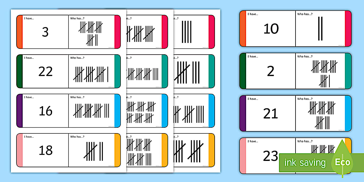 QLD Tallies up to 30 Loop Cards (teacher made) - Twinkl